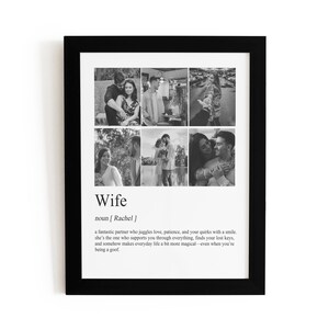 Personalised Wife Definition Print Wife Birthday Gift, Anniversary Gift ...