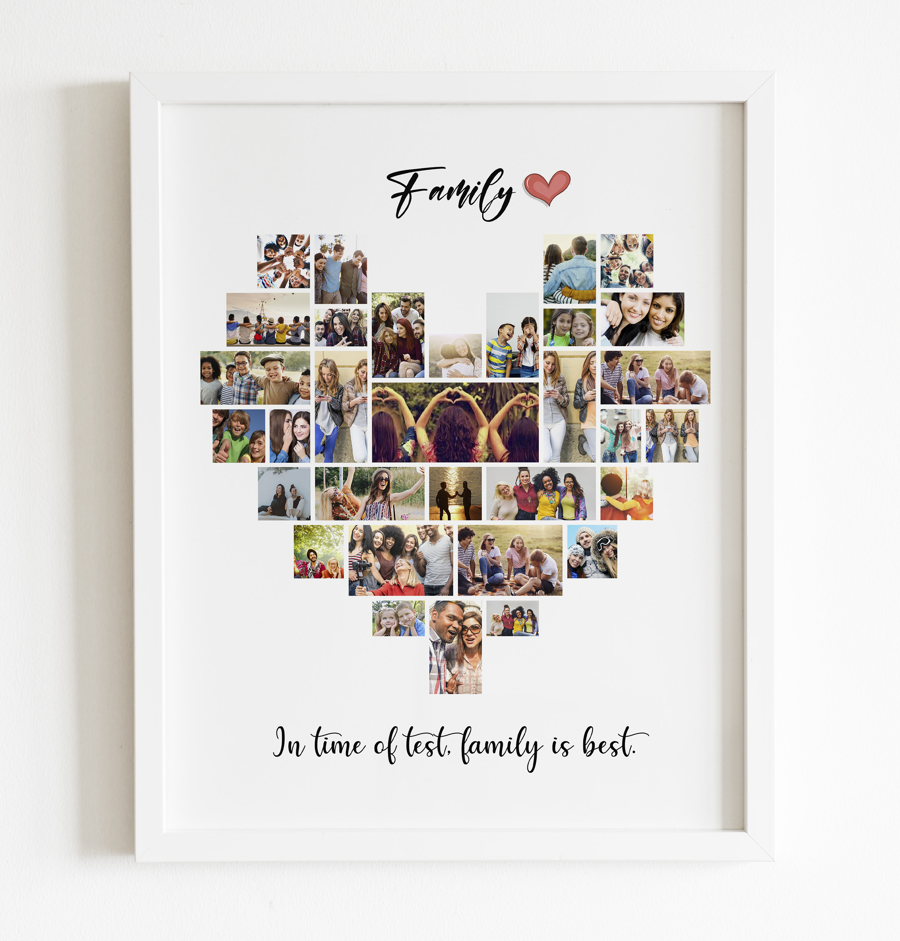Family Photo Collage, Personalized Family, Family Photo Gift, Custom ...