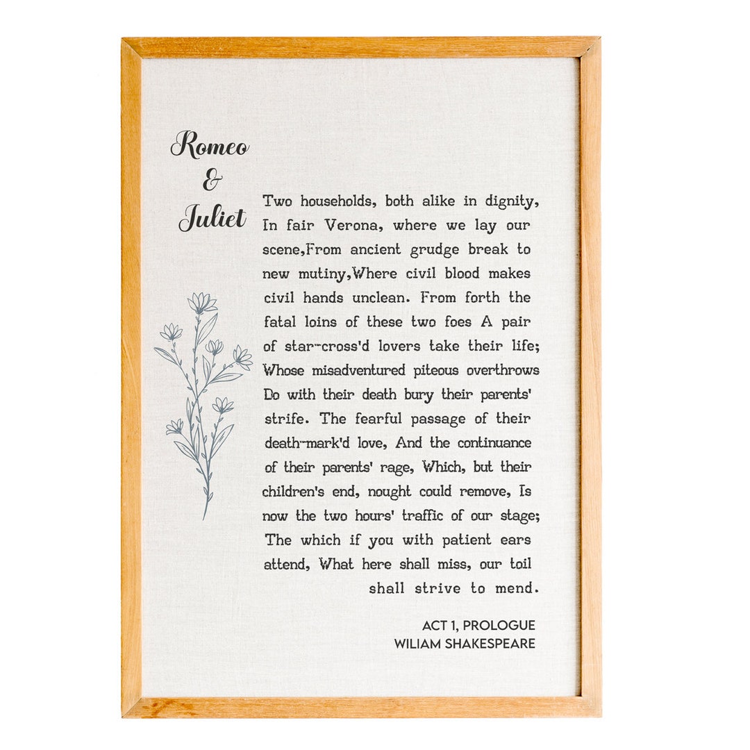 Two Households, Both Alike in Dignity - Romeo & Juliet Prologue William ...