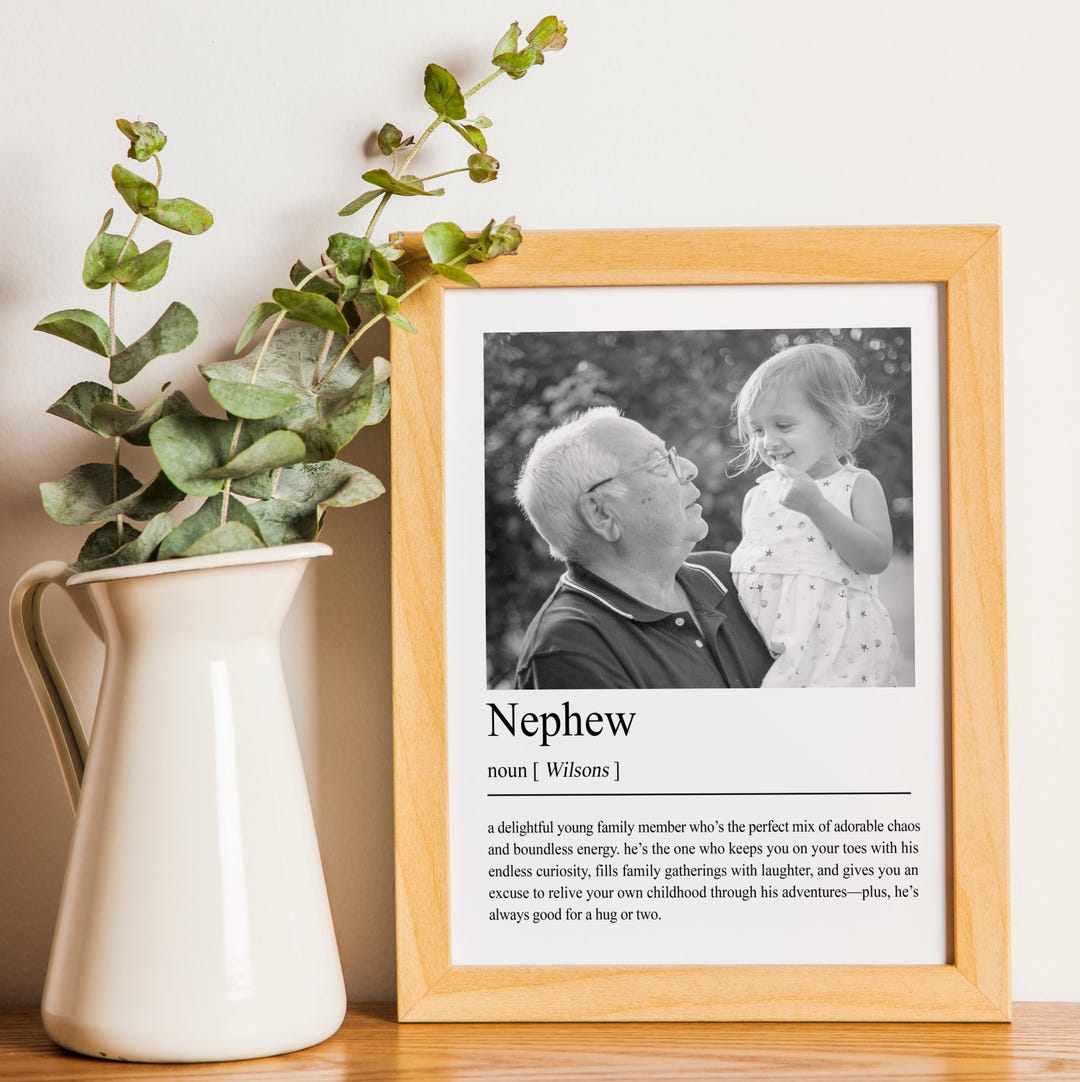 Personalized Nephew Definition Print Wall Art Print Digital Gifts Wall ...