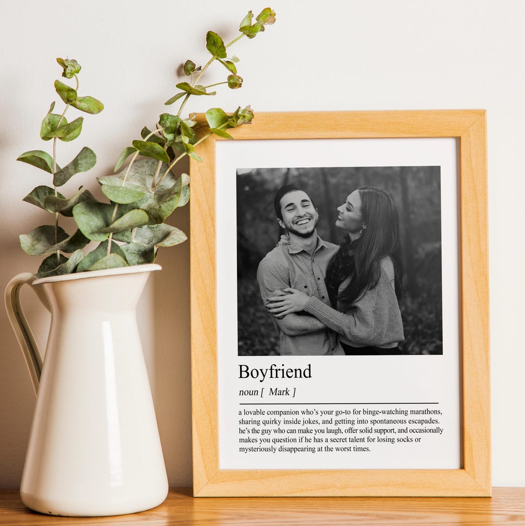Boyfriend Definition Print Wall Art Print Digital Gifts Boyfriend Wall ...