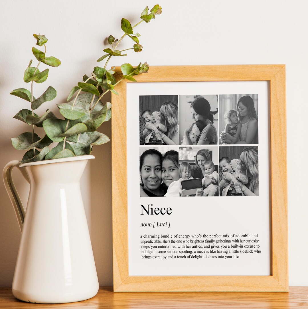 Personalised Niece Gift, Niece Definition Print Personalised Gift for ...