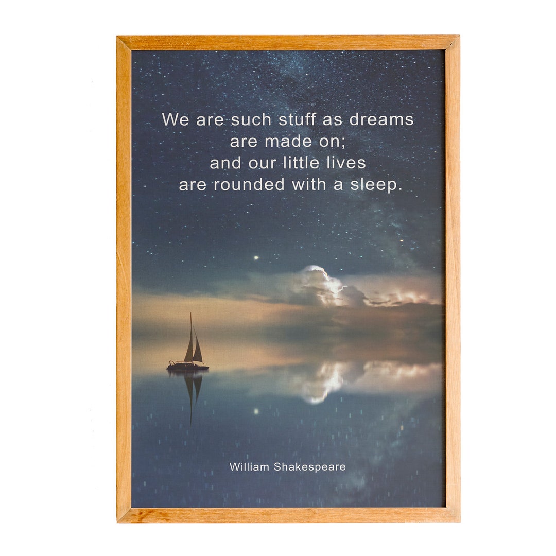 Shakespeare Literary Art Print, the Tempest Quote, Shakespeare Poster ...