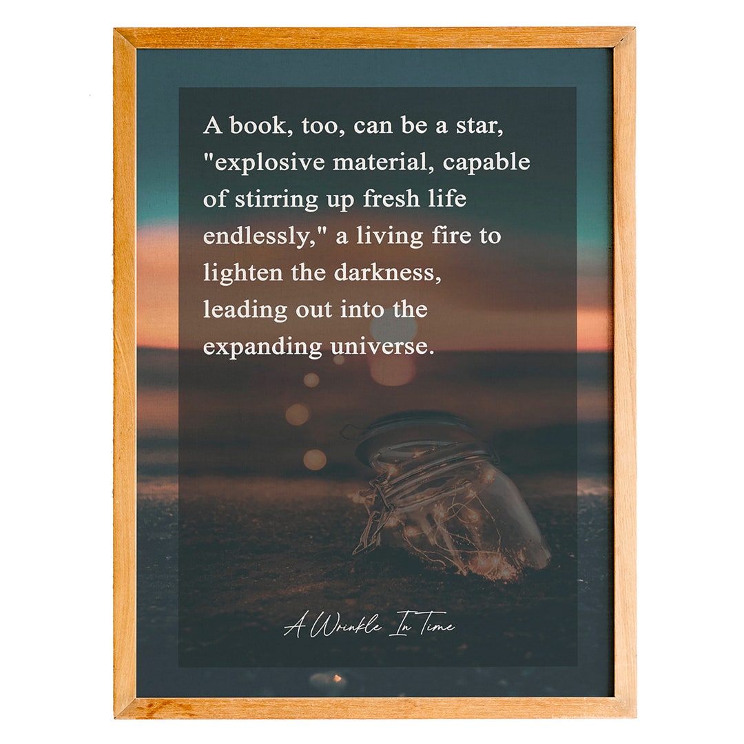 A Wrinkle in Time Book Quote Poster Print, Minimalist Poster, Classic ...