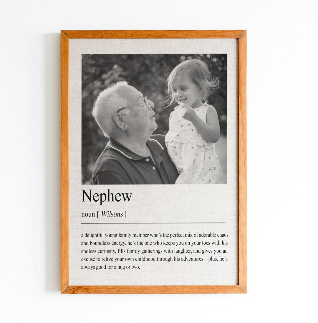 Personalized Nephew Definition Print Wall Art Print Digital Gifts Wall ...