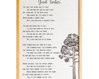 Good Timber Poem - Etsy