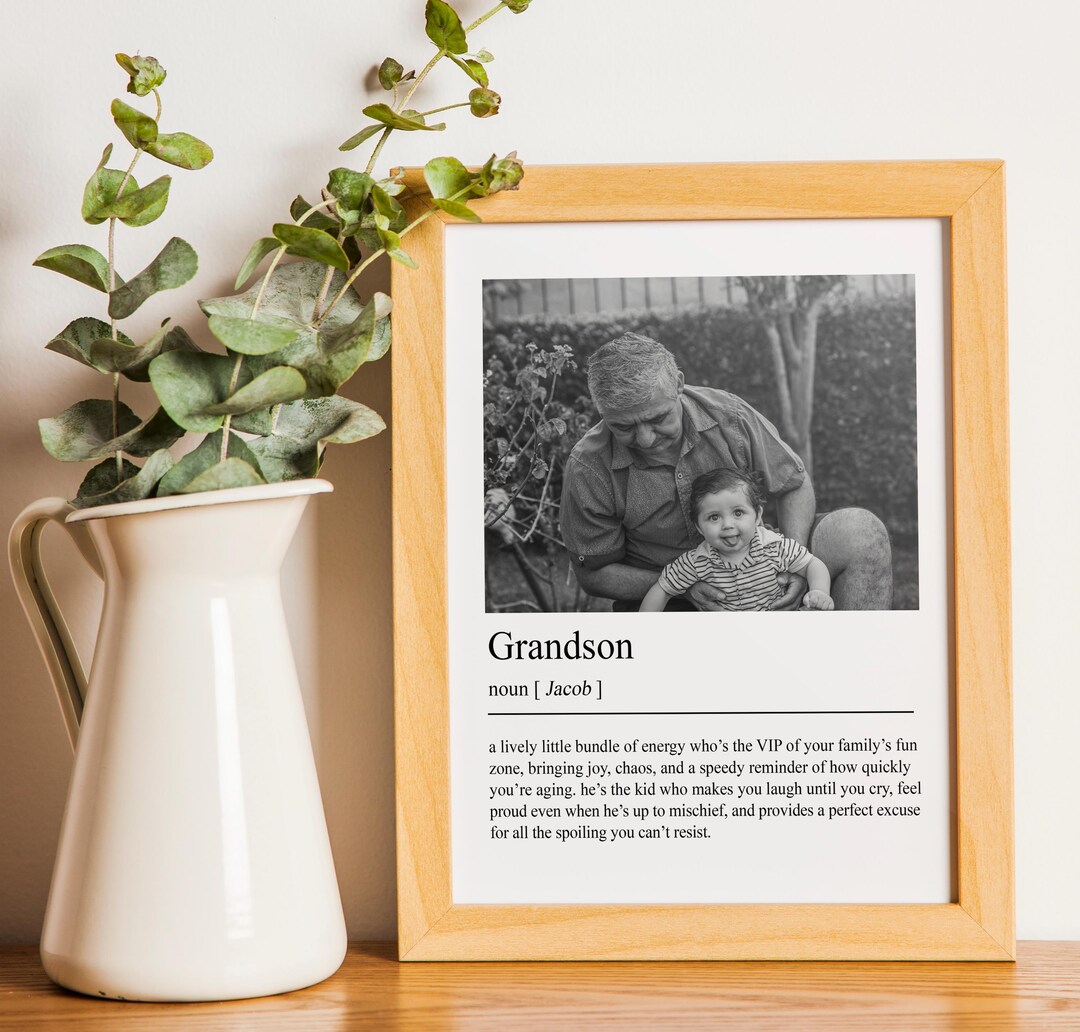 Personalized Grandson Definition Print Wall Art Print Digital Gifts ...