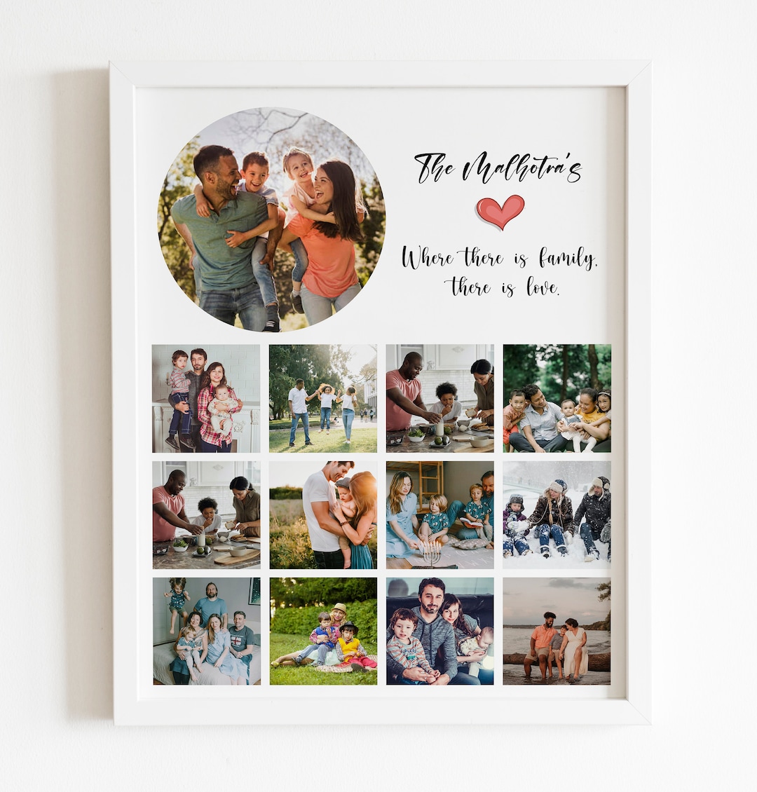 Personalized Family, Family Photo Collage, Family Photo Gift, Collage ...