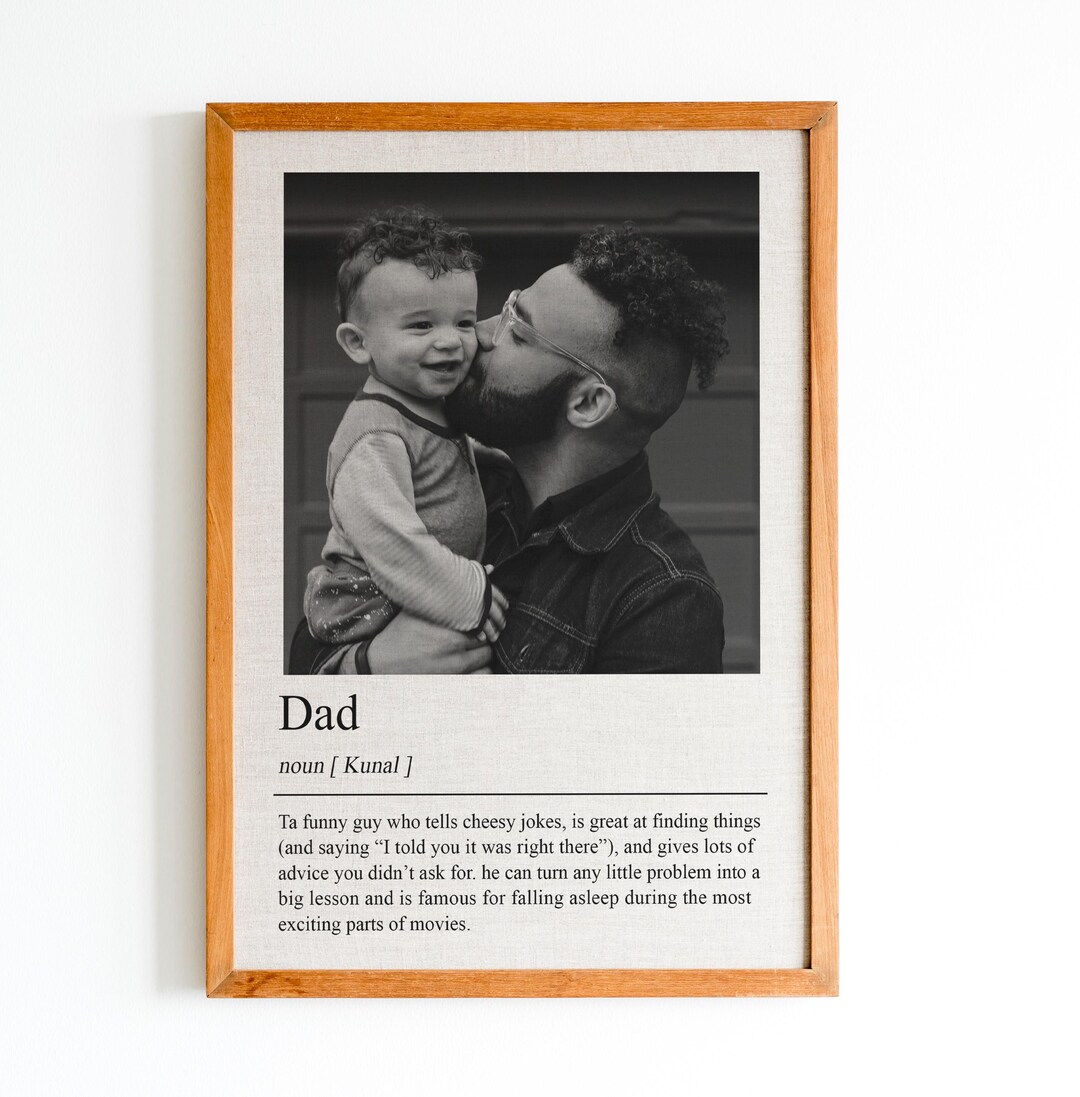 Dad Definition Print Wall Art Print Dad Gift Dad Print Photo Photo ...