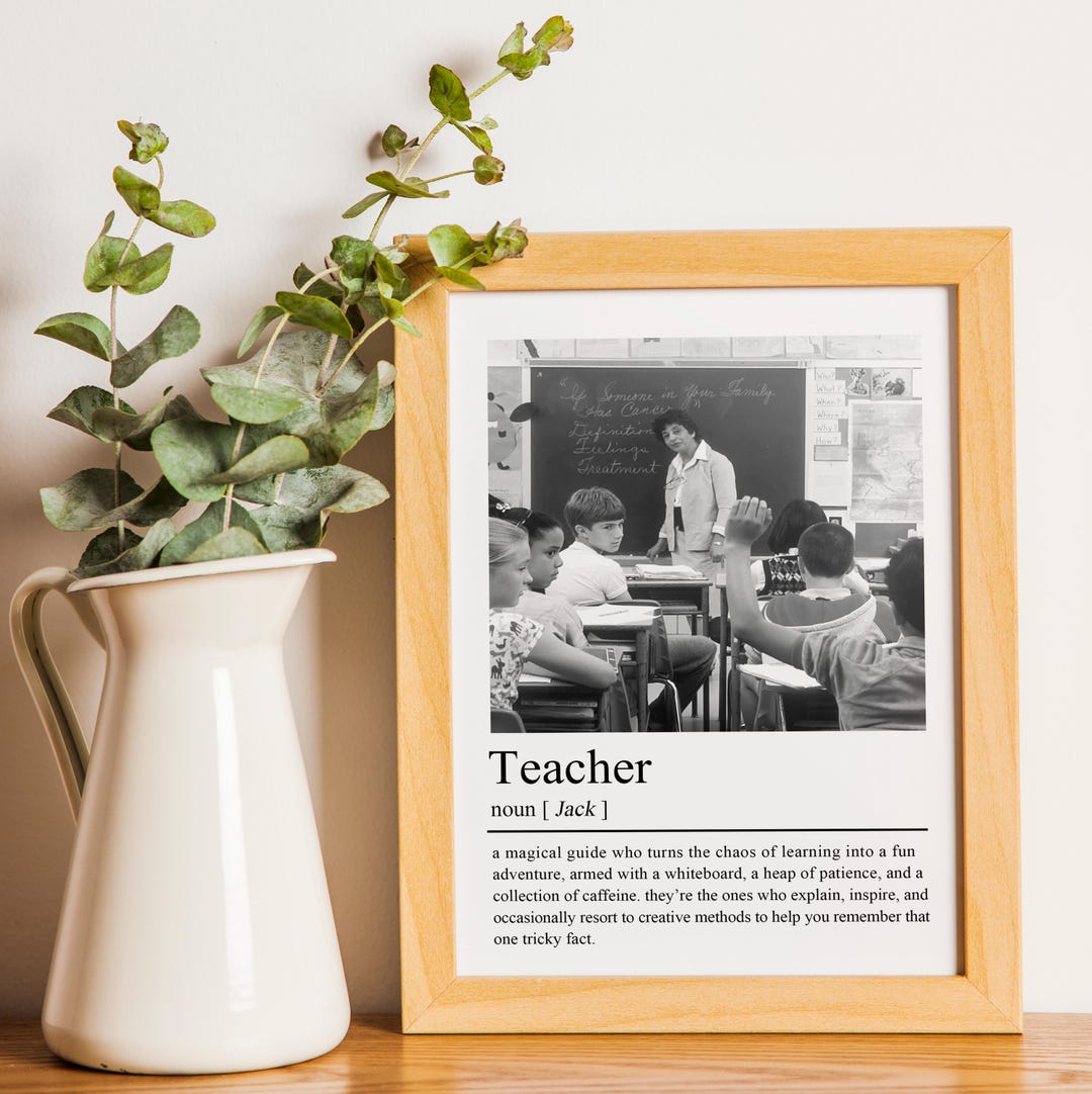 Personalized Teacher Definition Print Art Print Digital Gifts Teacher ...
