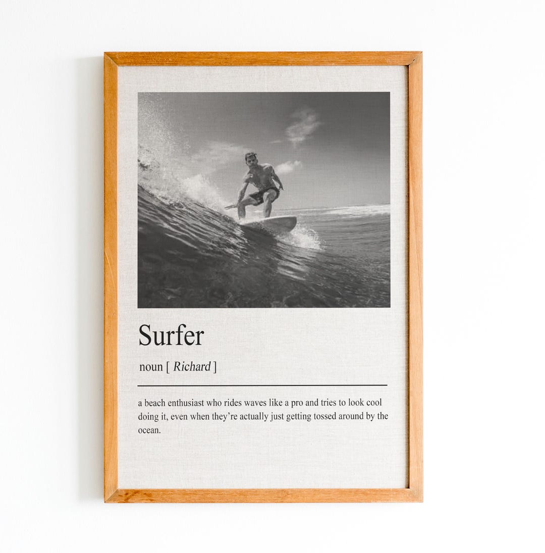 Personalized Surfer Definition Print Art Print Digital Gifts Surfer ...