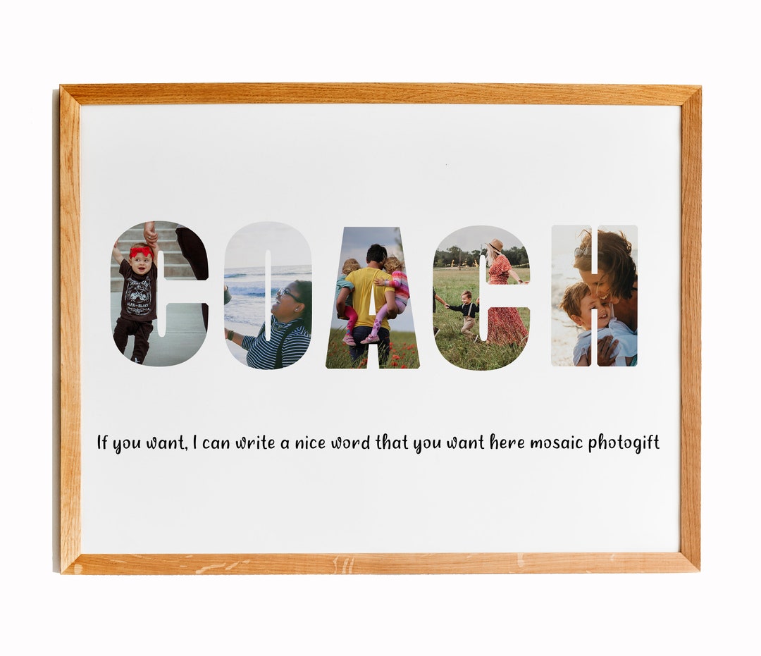 Coach Collage Frame, Custom Gift for Coach, Personalized Collage Gift ...