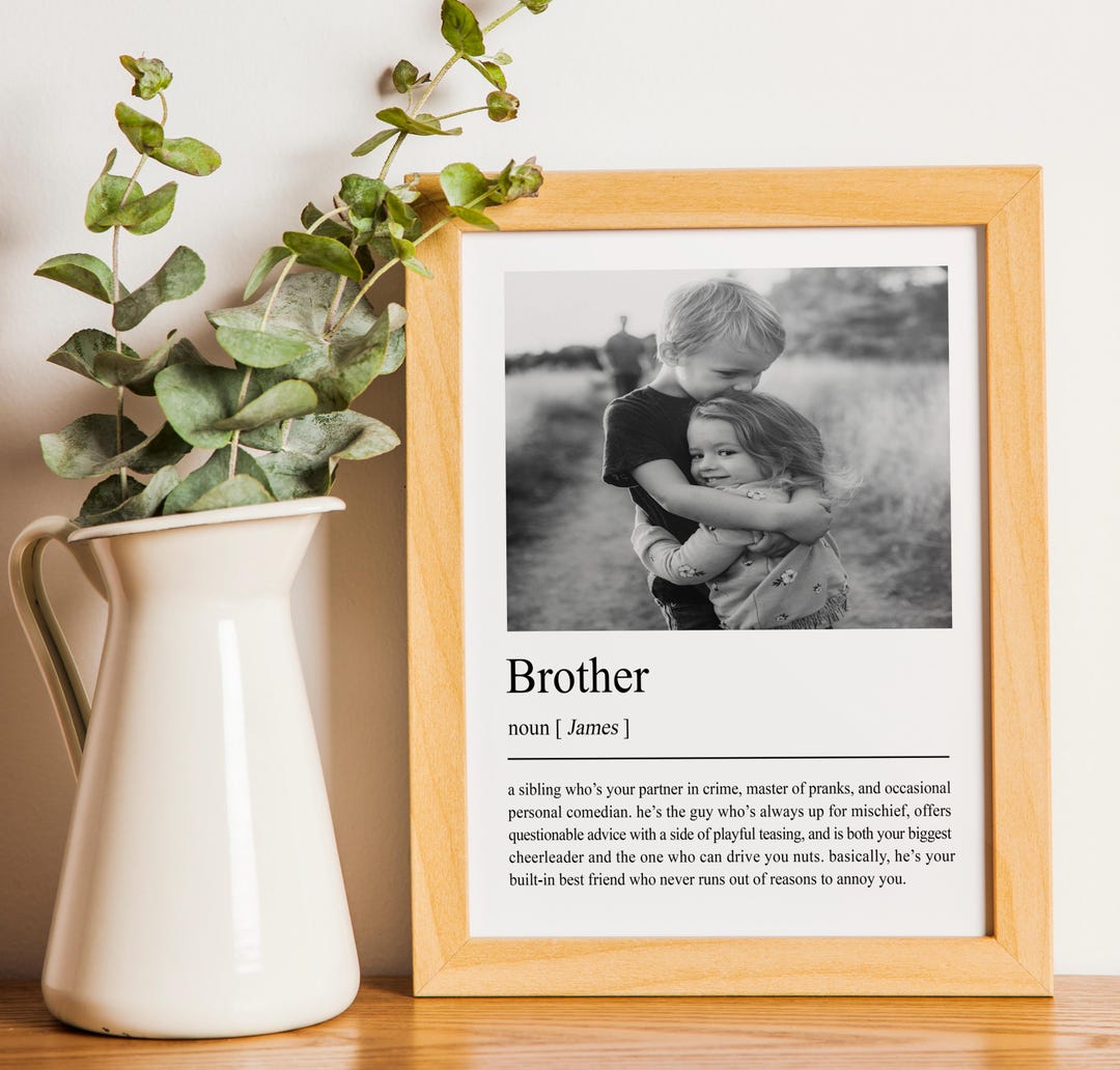 Personalized Brother Definition Print Custom Definition Brother Gift ...