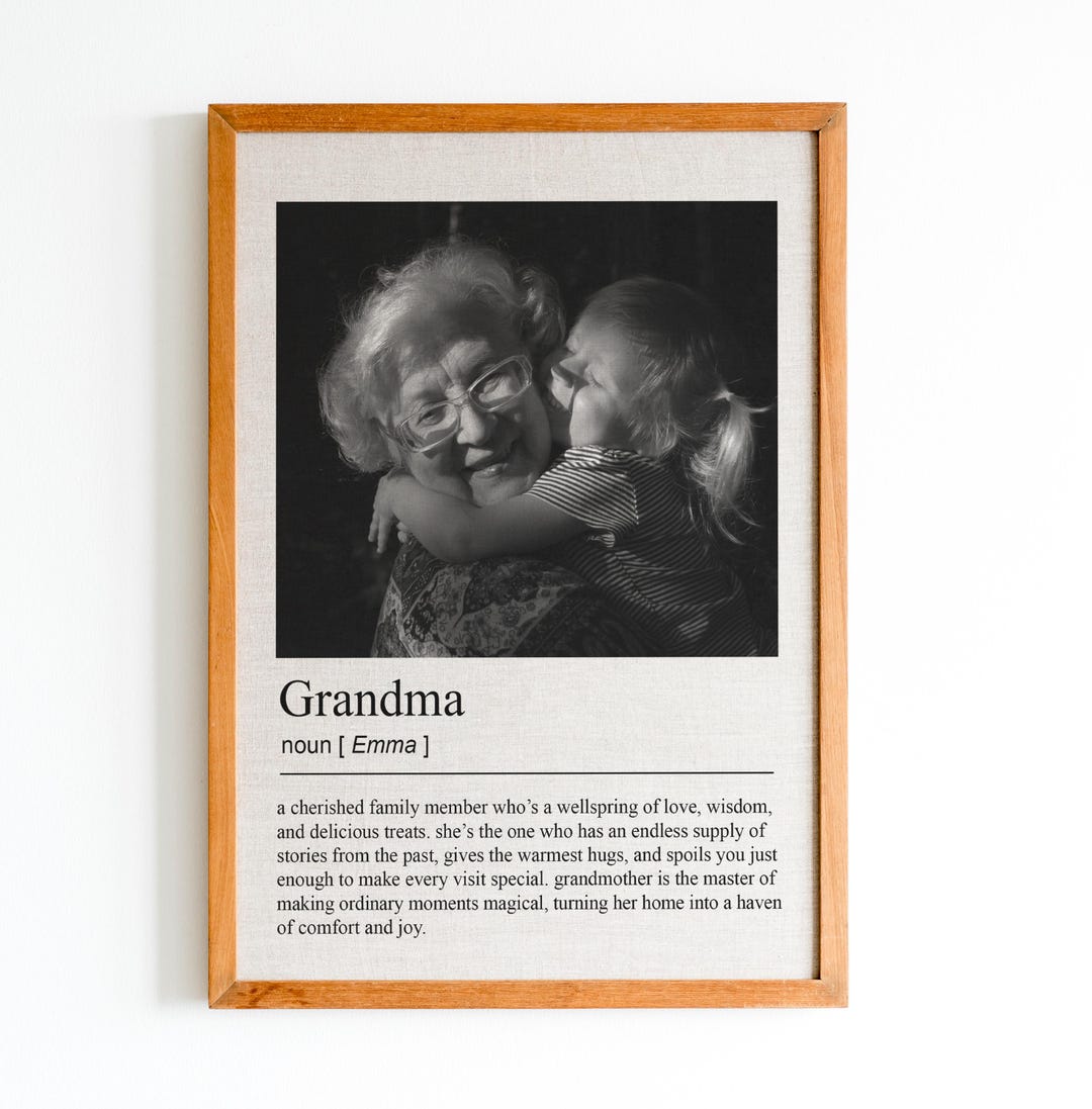 Personalized Grandmother Definition Print Wall Art Print Digital Gifts ...