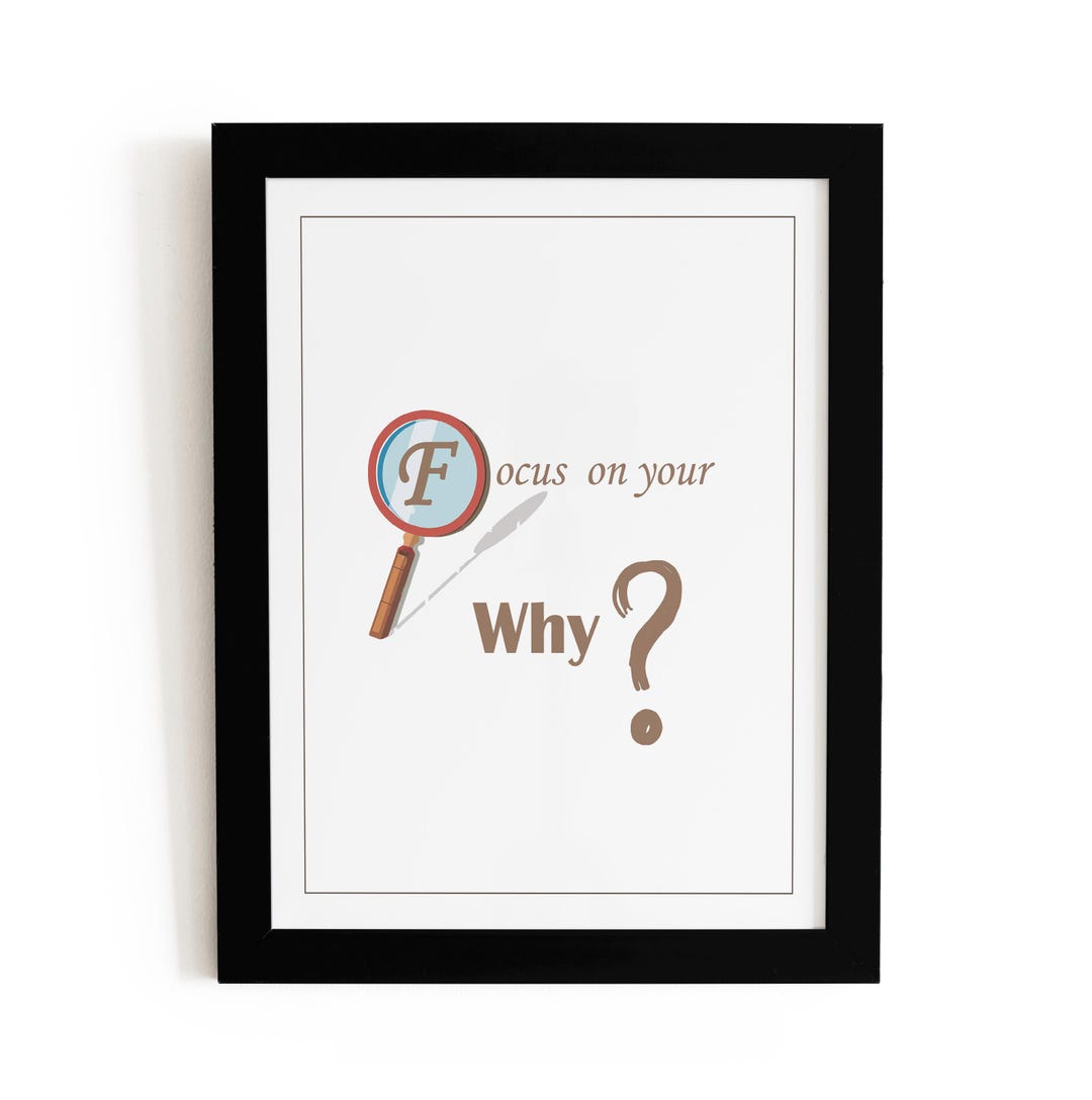 Focus on Your Why, Printable Office Décor, Motivational Poster, Office ...