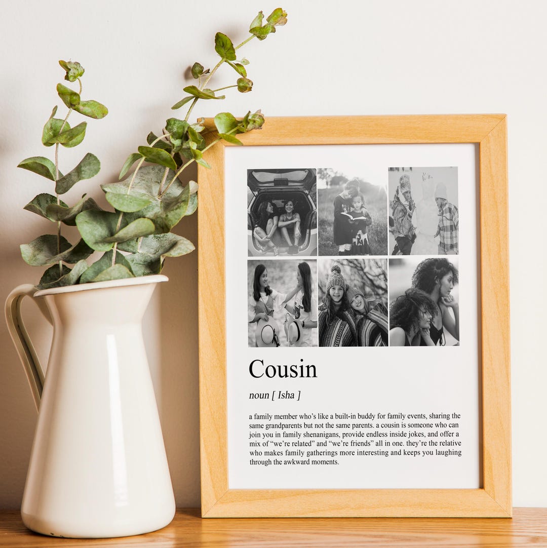 Personalised Cousin Definition Print Cousin Definition Personalised ...