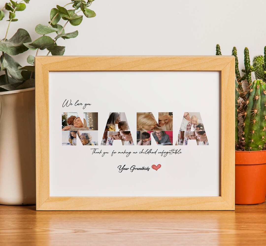 Grandma Collage Gift, Photo Collage Print, Gift for Grandparent ...