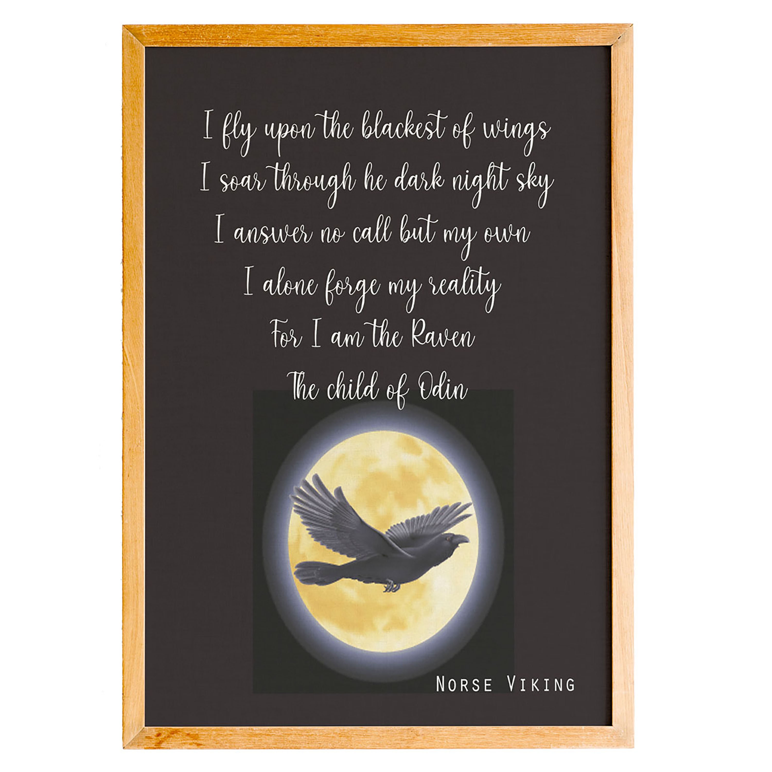 Norse Viking Poetry Child of Odin Wall Art Print, I Fly Upon the ...