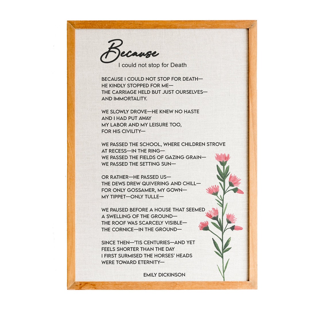 Emily Dickinson, Because I Could Not Stop for Death, Emily Dickinson ...