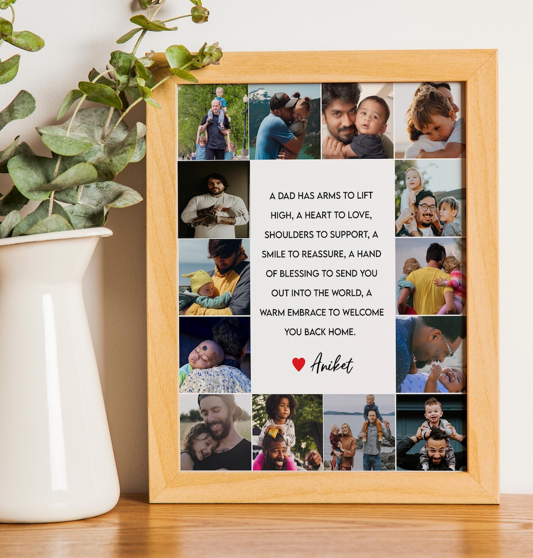 Collage for Dad, Daddy Photo Collage, Photo Collage Print, Fathers Day ...