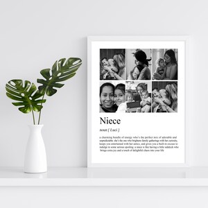 Personalised Niece Gift, Niece Definition Print Personalised Gift for ...