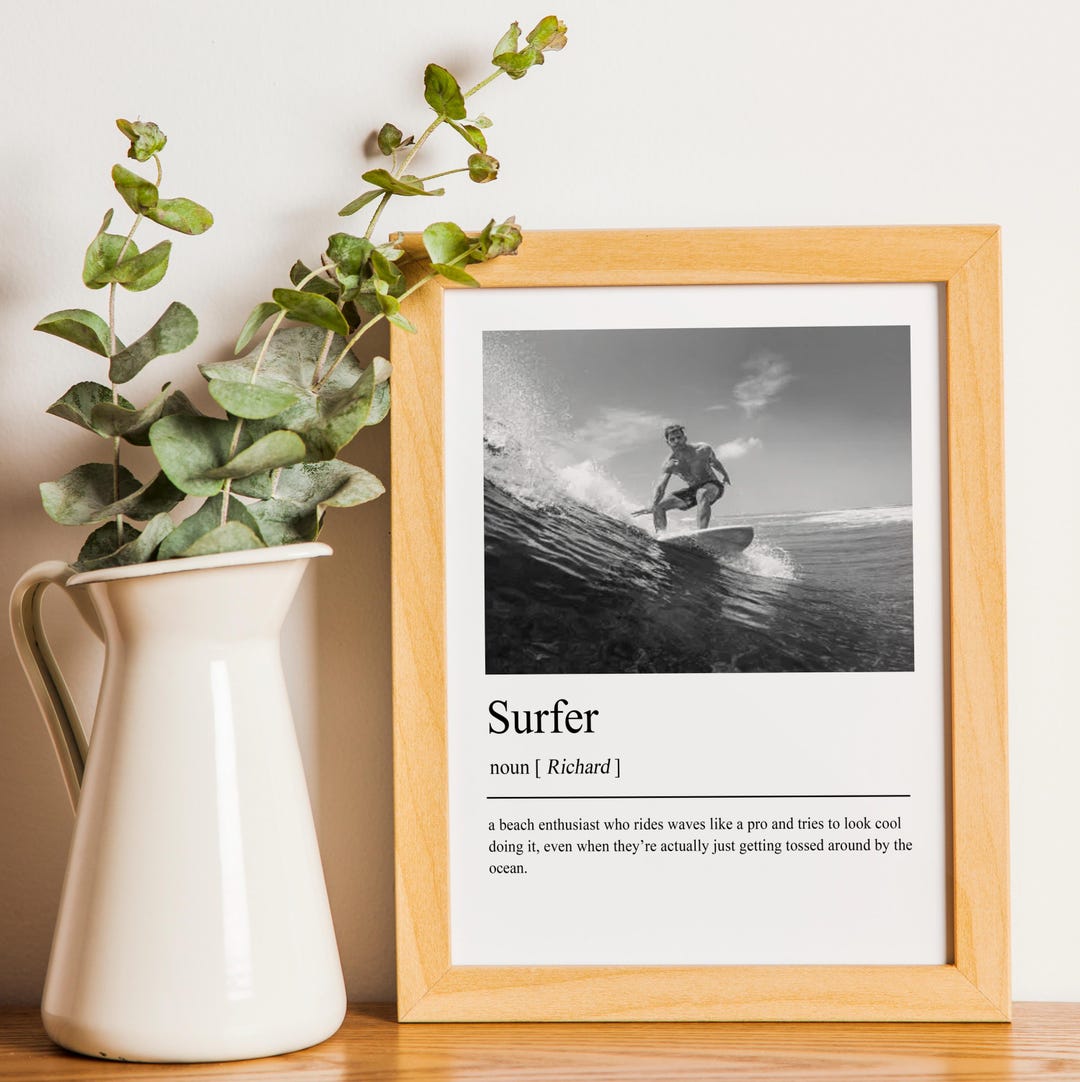 Personalized Surfer Definition Print Art Print Digital Gifts Surfer ...
