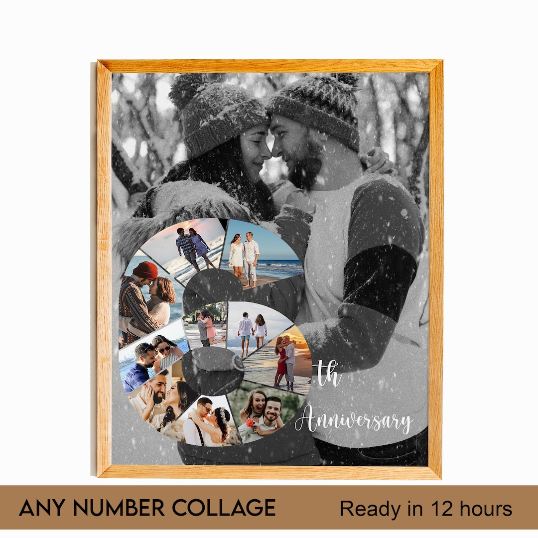 6th Year Anniversary Photo Collage, Number Collage, Number Photo ...