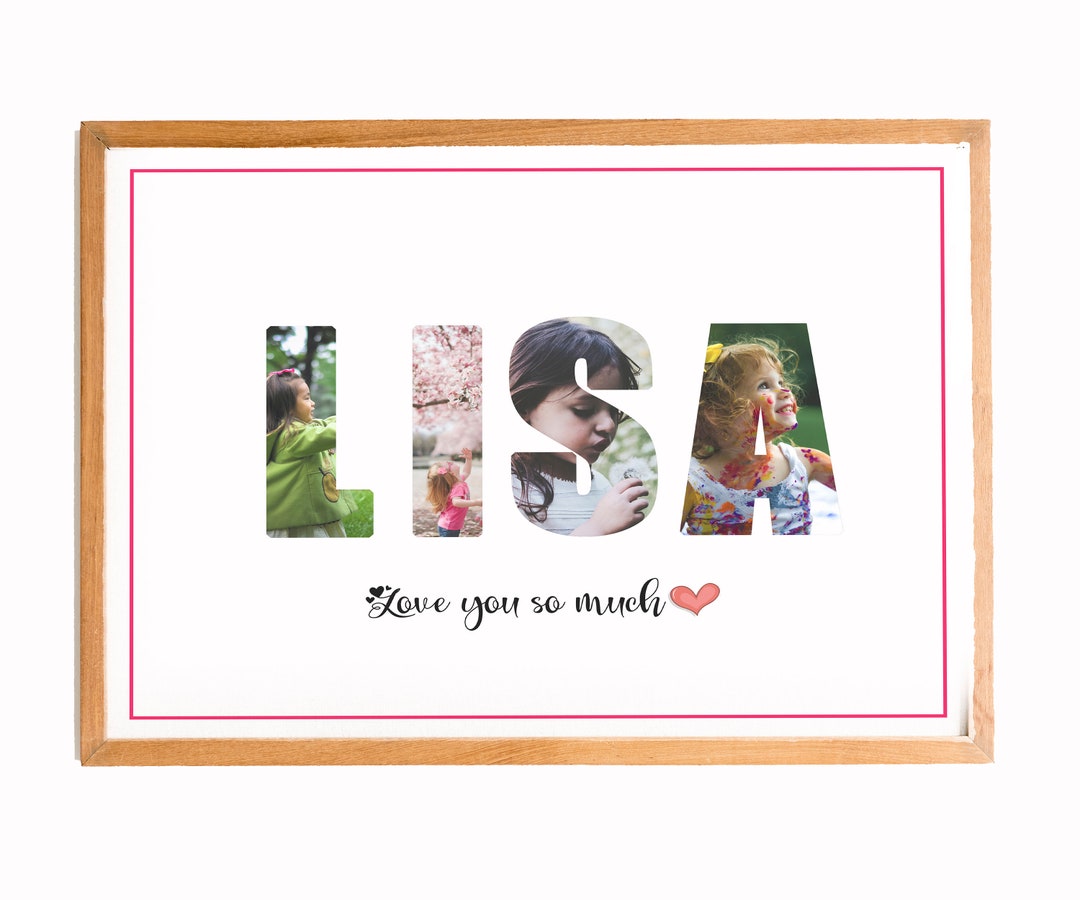 PRINTABLE Custom Name Collage, Personalized Photo Collage, Custom ...