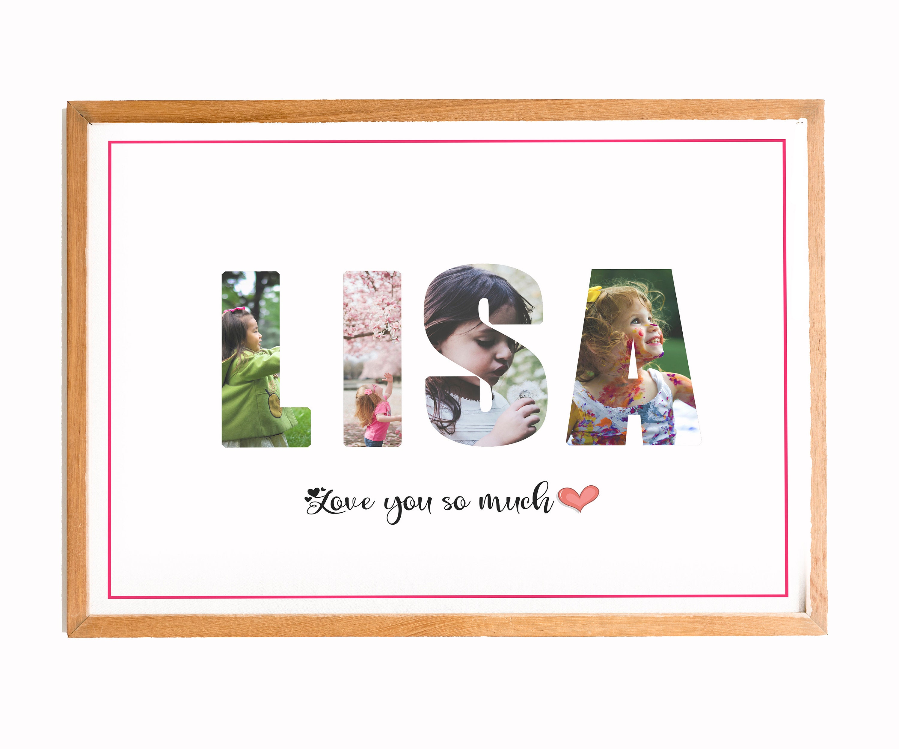 PRINTABLE Custom Name Collage Personalized Photo Collage - Etsy