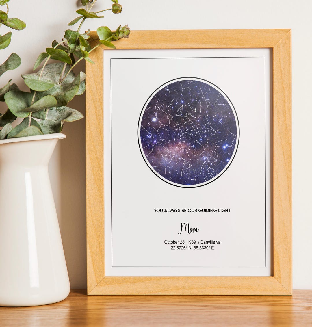 Digital Download Custom Star Map by Date Printable Constellation, Chart ...