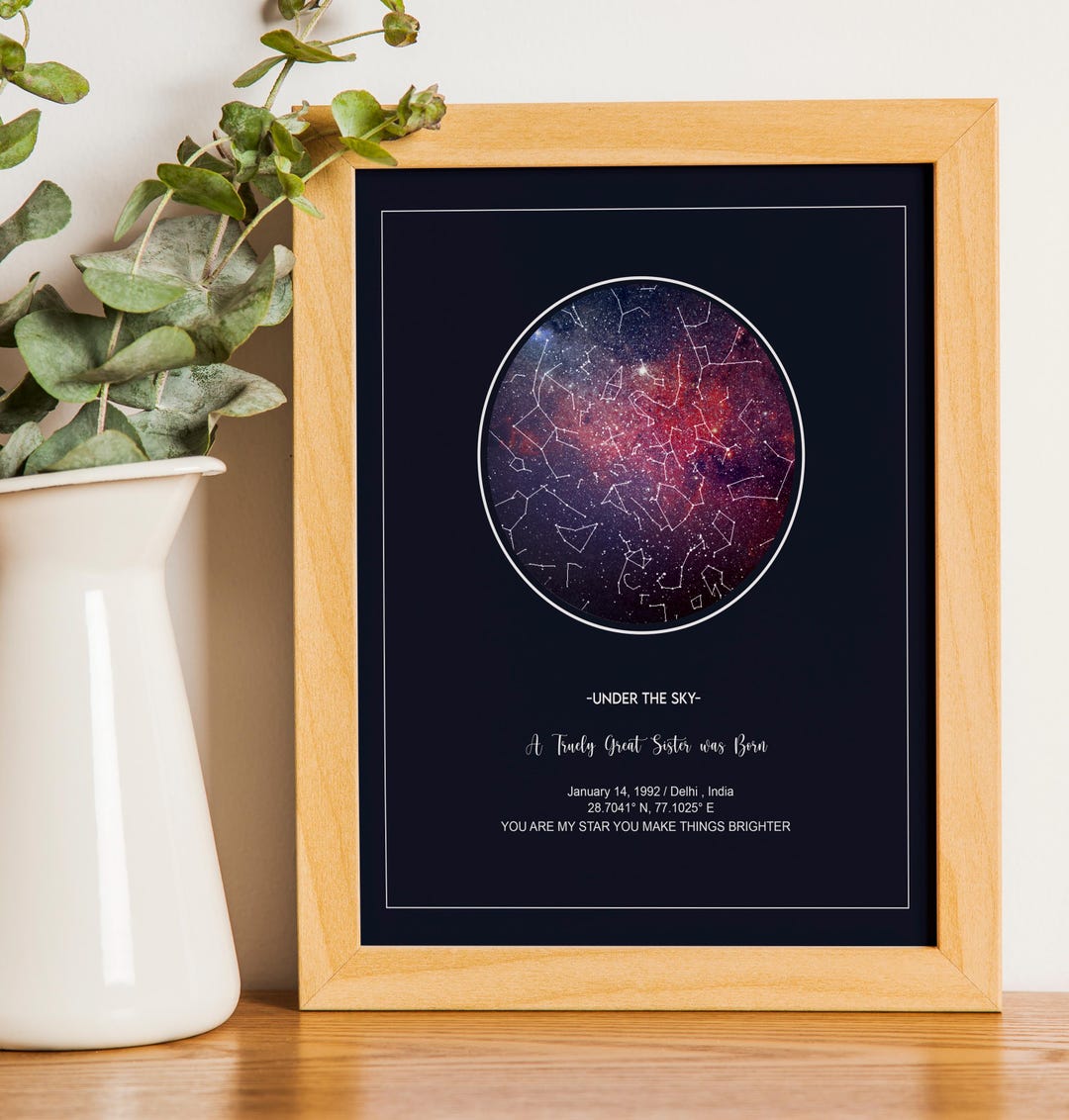 Star Map by Date, Custom Star Map, Constellation Map, Star Map Print ...
