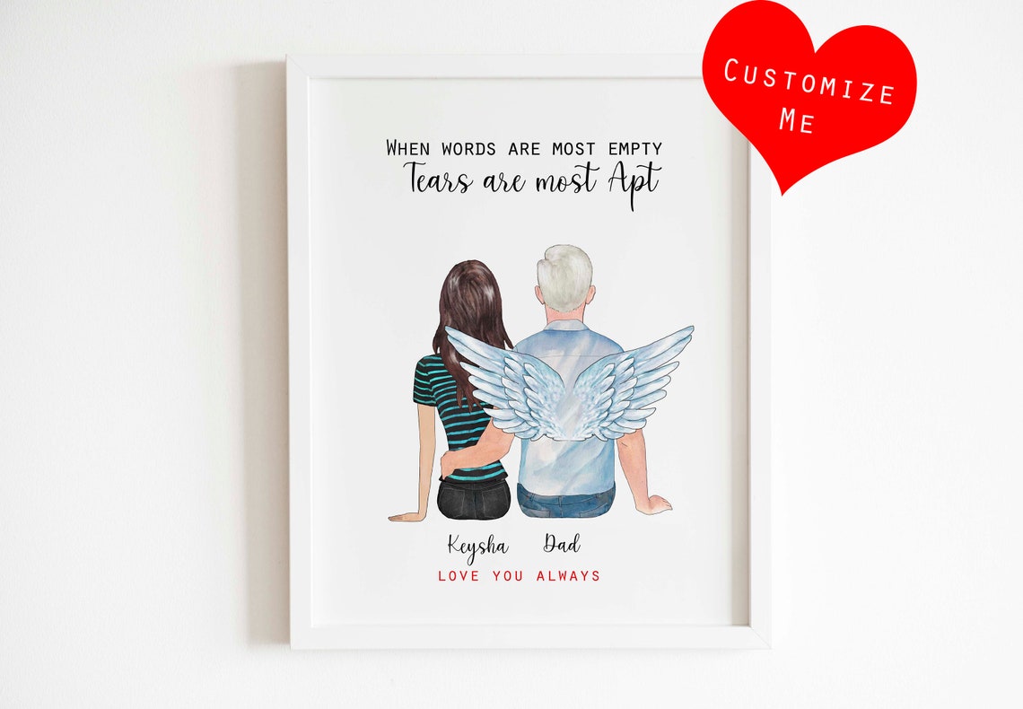 Dad Memorial Printdad in Heaven Print Dad Memorial Gift Dad - Etsy UK