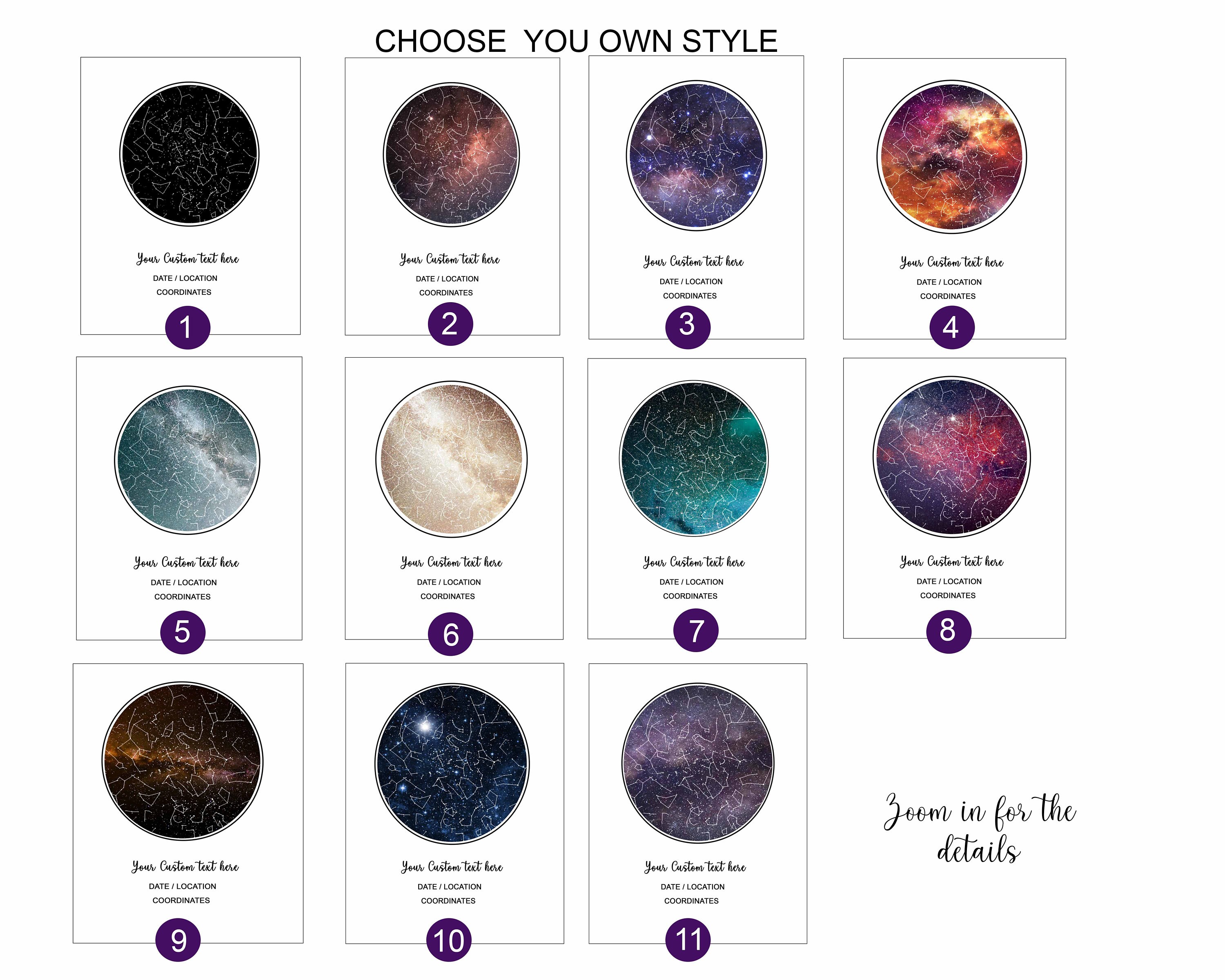 Family Star Map 5 Star Map Star Map Custom Night Sky Map - Etsy Canada