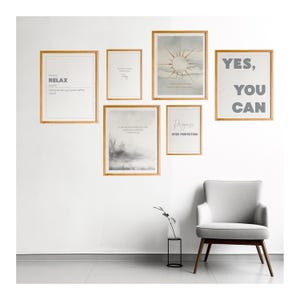 Office Wall Art, Motivational Poster, Set of 6 Prints, Teamwork Quote ...