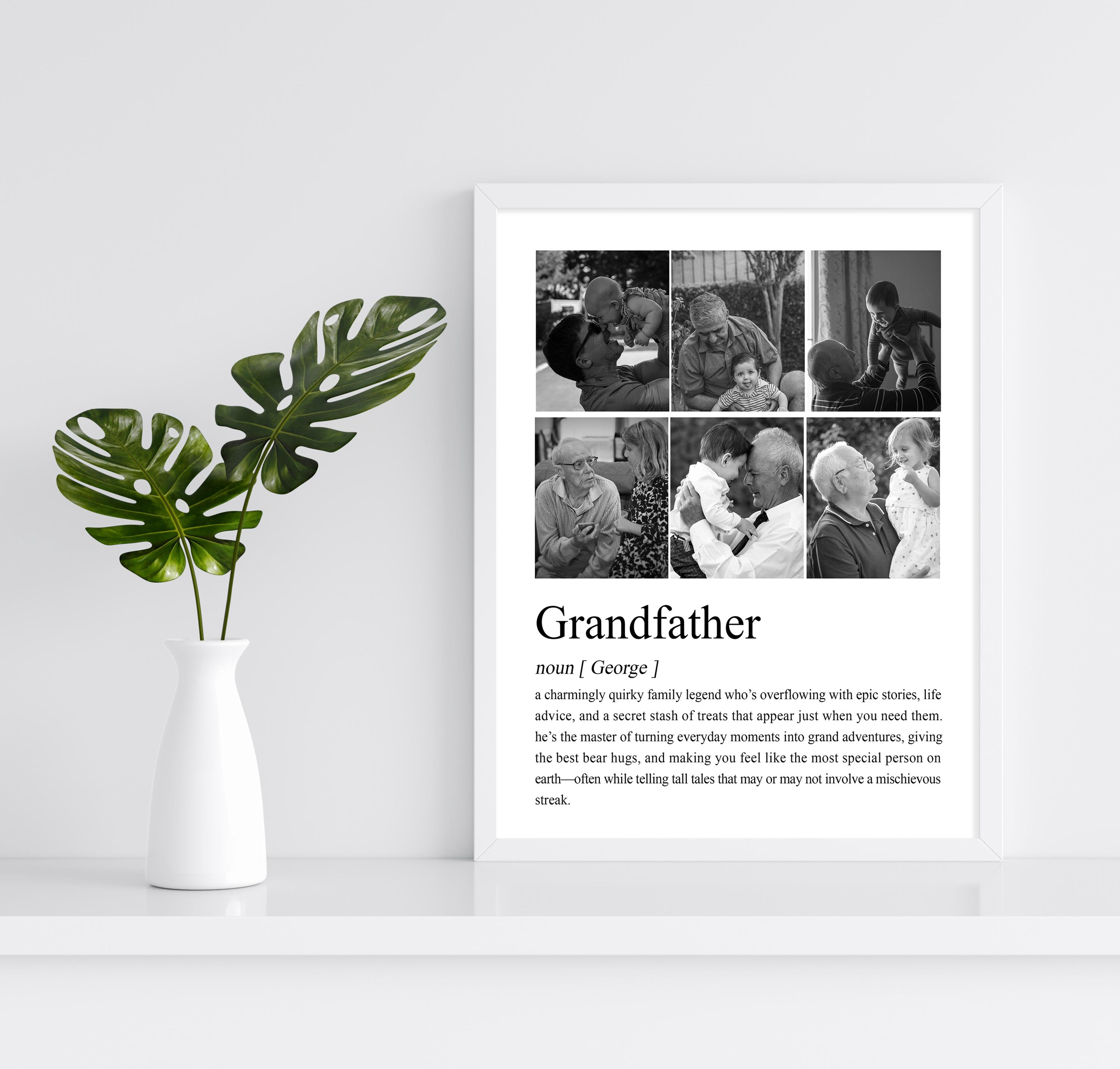 Personalised Grandfather Definition Print, Grandpa Gift, Custom Gift ...