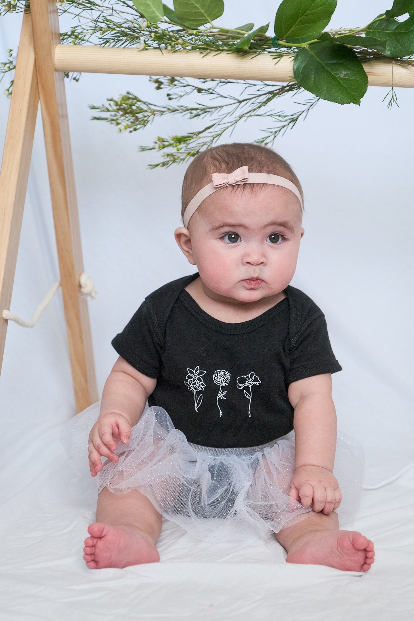 Infant or Baby Birth Flower Bodysuit. Handmade and Screen | Etsy