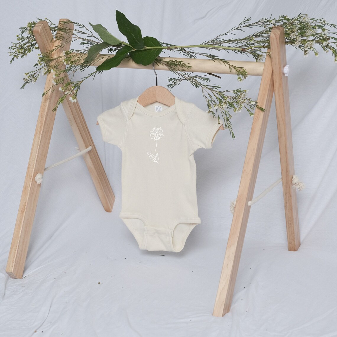 Infant or Baby Birth Flower Bodysuit. Handmade and Screen | Etsy