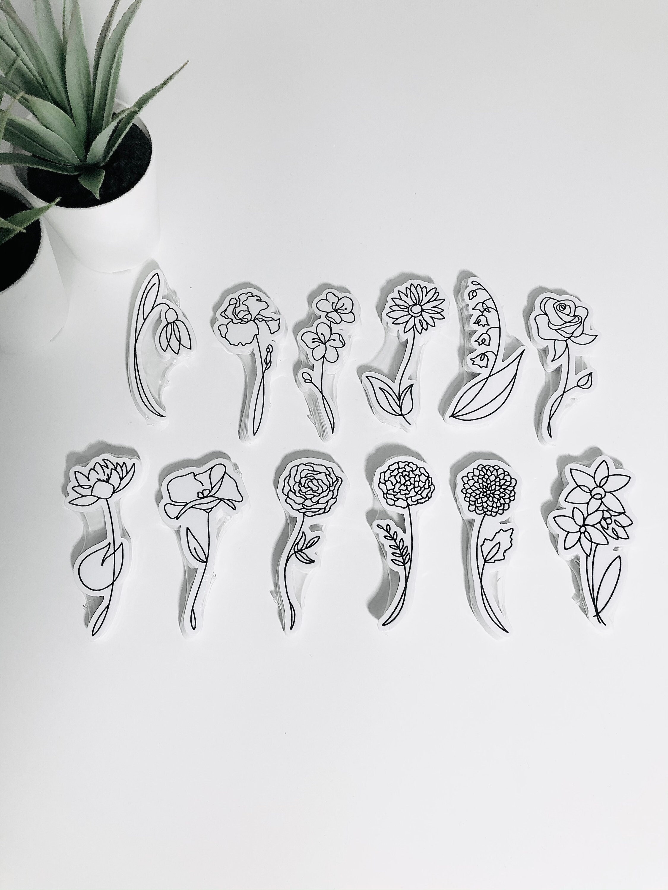 Birth Flower Sticker Birthday Flower Water Bottle Decal | Etsy