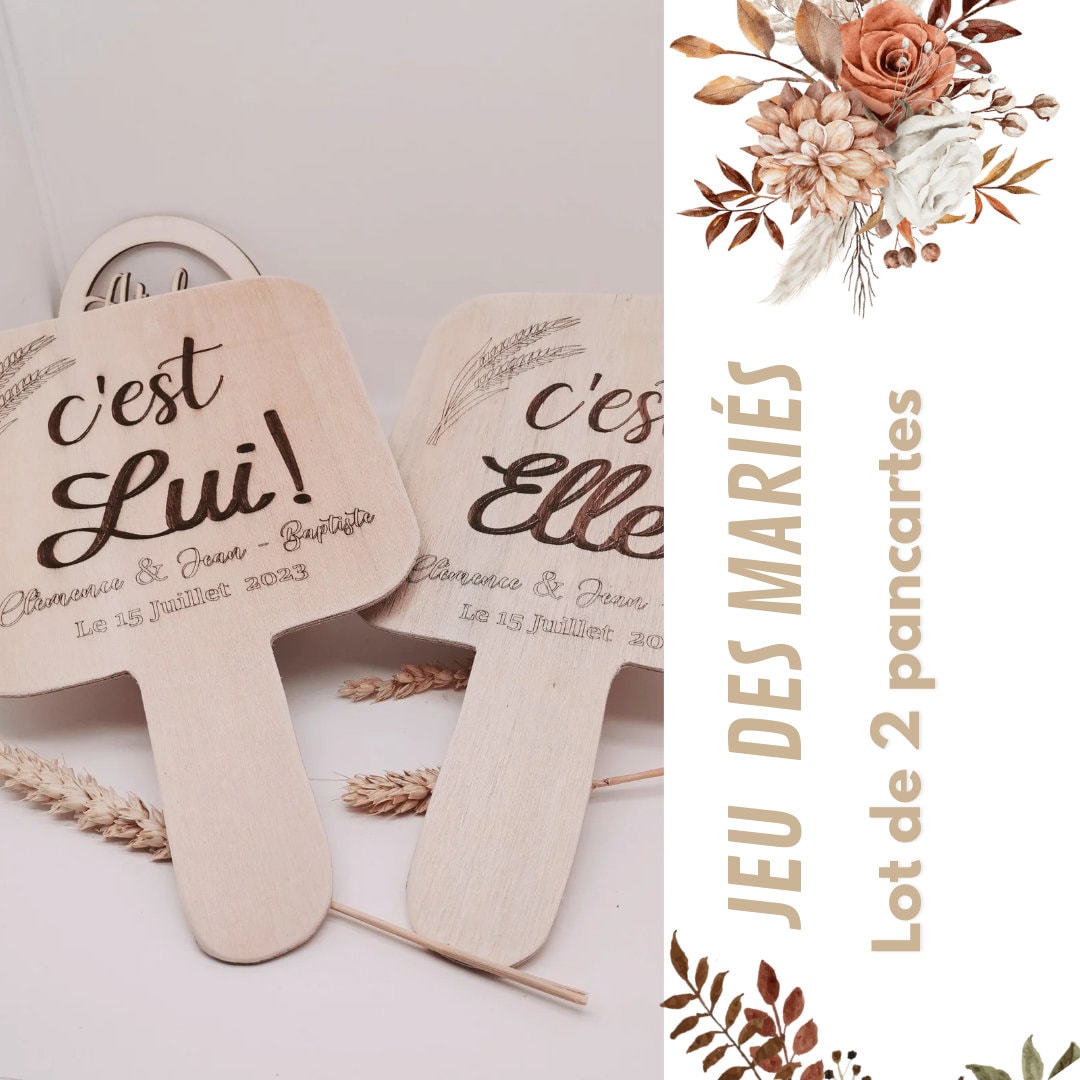 Wedding Game Sign. Set of 2 Free Questions Signs, Him and Her Wedding ...