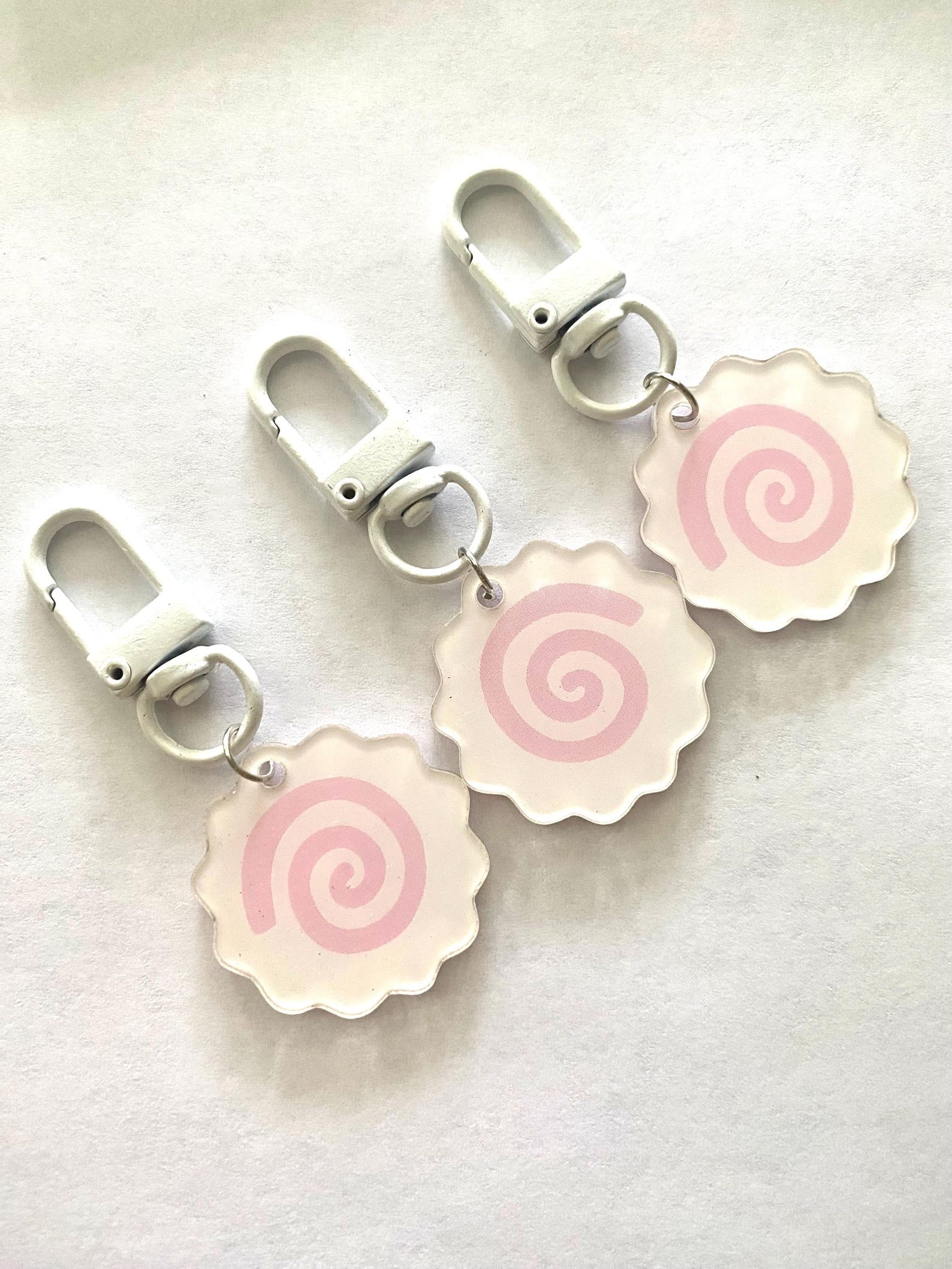 Narutomaki Keychain, Japanese Fish Cake Keychain, Small Acrylic Charm ...