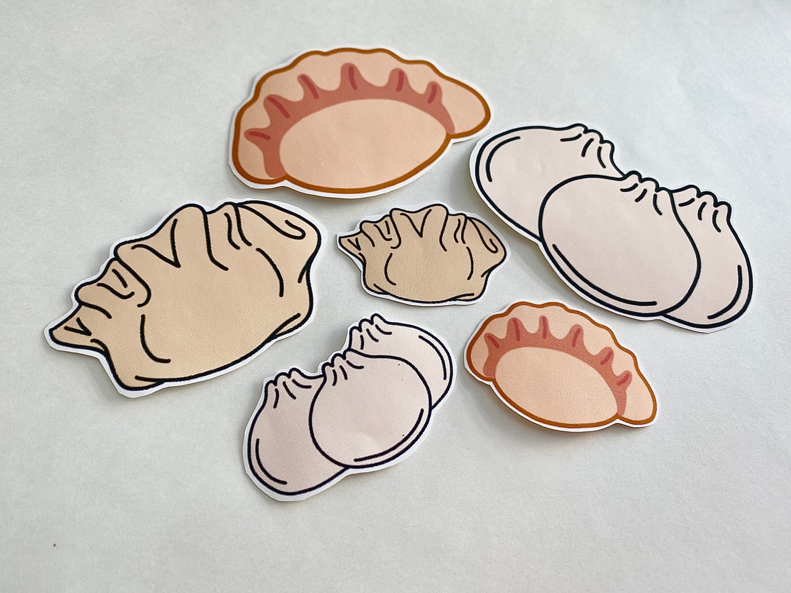 Cute Dumpling Sticker Pack, Dumpling Sticker, Asian Food Stickers ...