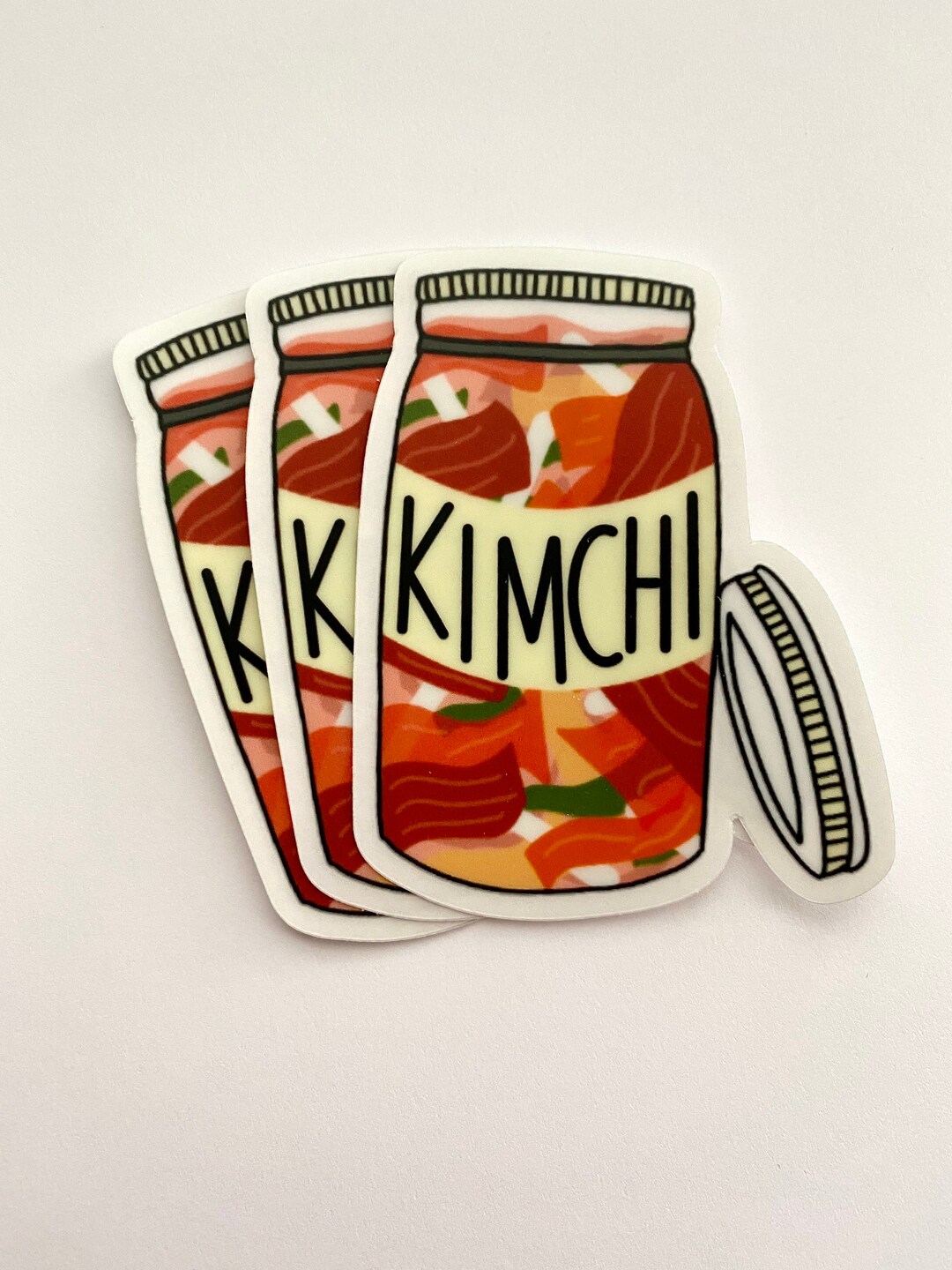 Kimchi Jar Sticker: Waterproof Clear Vinyl Decal - Etsy