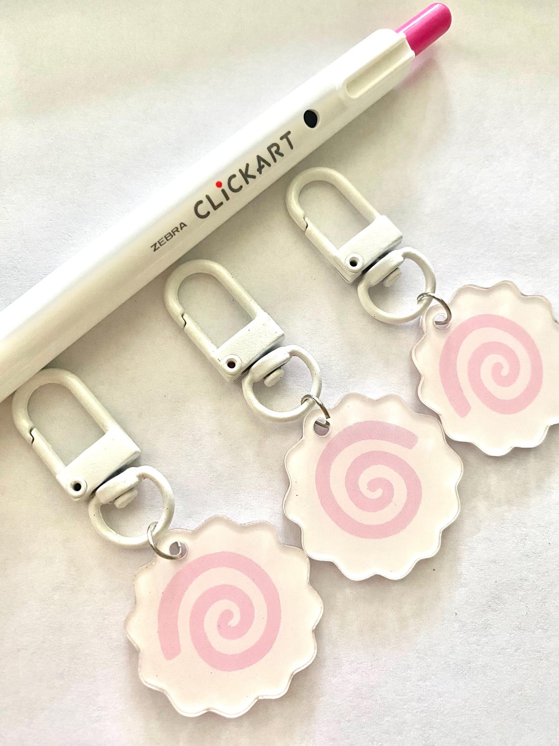 Narutomaki Keychain, Japanese Fish Cake Keychain, Small Acrylic Charm ...