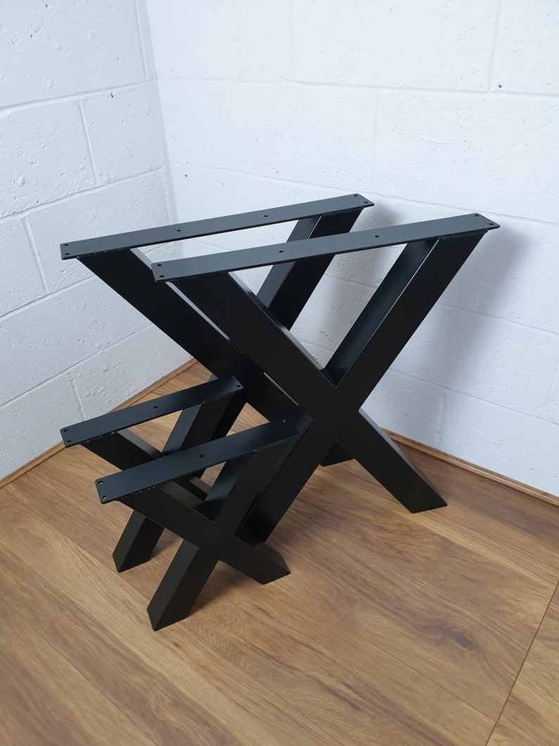 Industrial X- Frame Table Legs Dining Table and Bench - Etsy UK