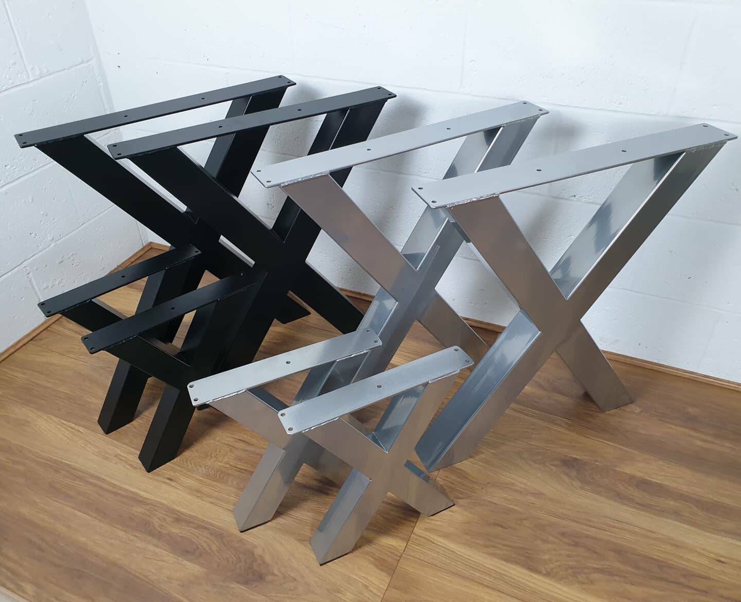 Industrial X- Frame Table Legs Dining Table and Bench - Etsy UK