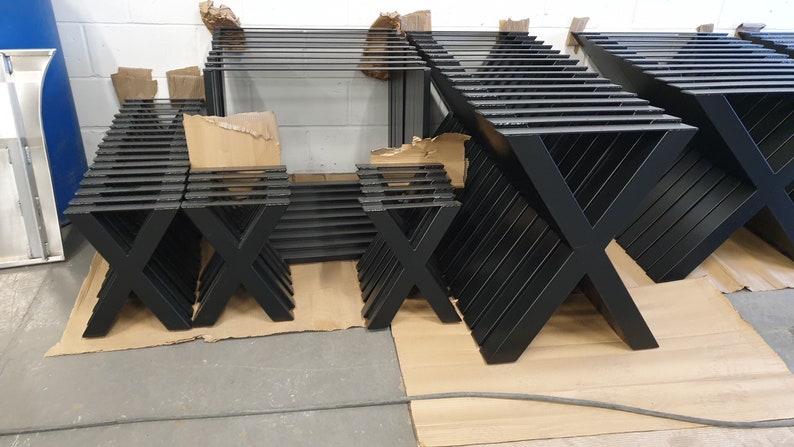 Industrial X- Frame Table Legs Dining Table and Bench - Etsy UK