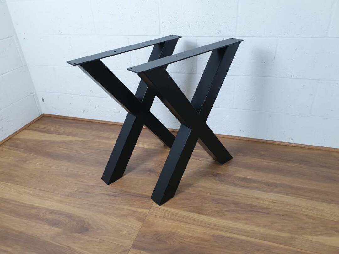 Industrial X- Frame Table Legs Dining Table and Bench - Etsy UK
