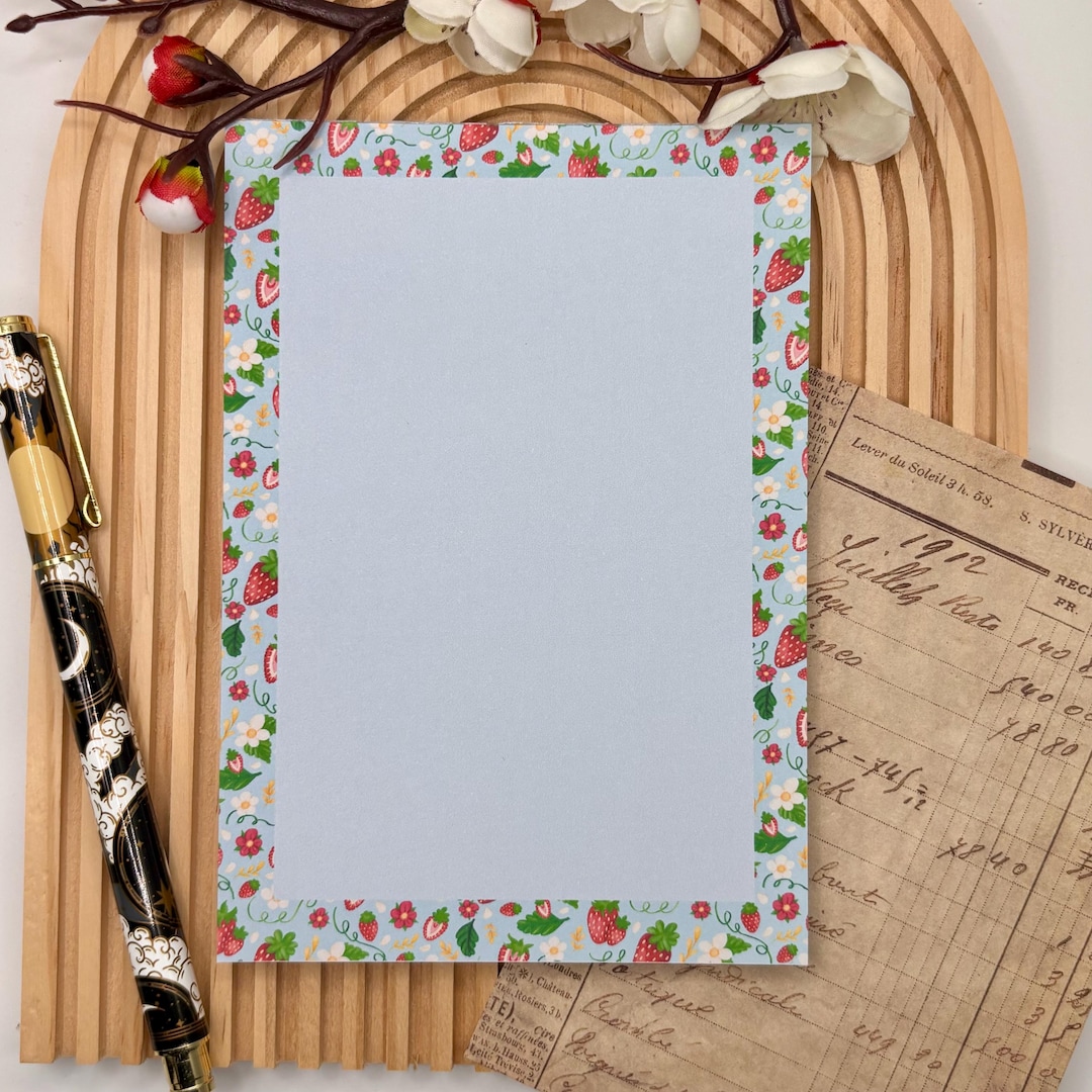 Berry Sweet Notes – A6 Strawberry Notepad for Stationery Lovers ...