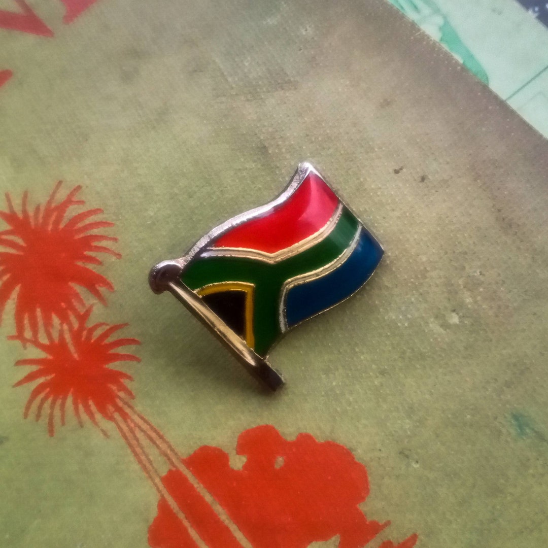 South Africa Enamel Flag Lapel Pin - Etsy