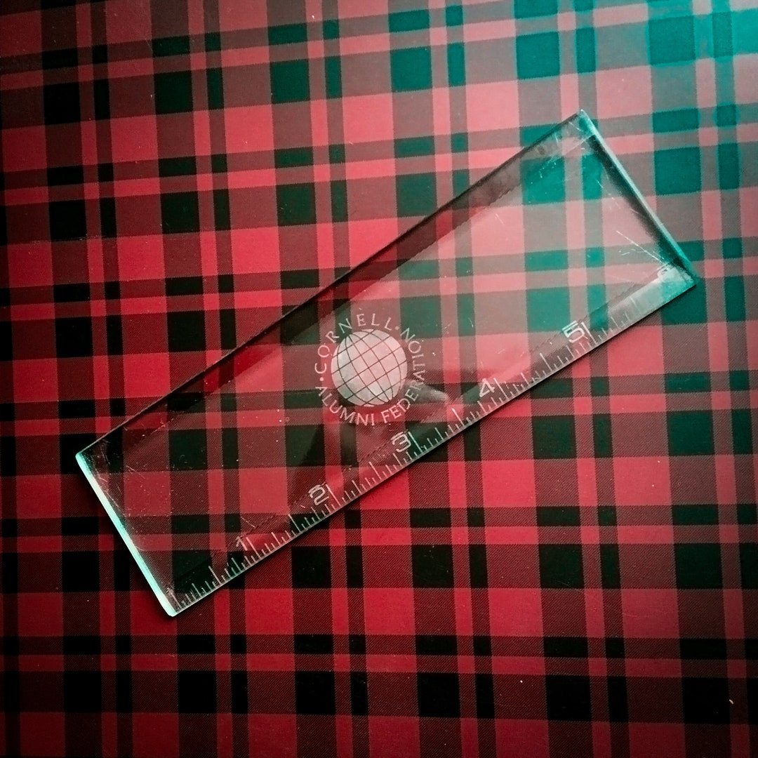 Vintage Cornell University Alumni Federation Glass Ruler - Etsy